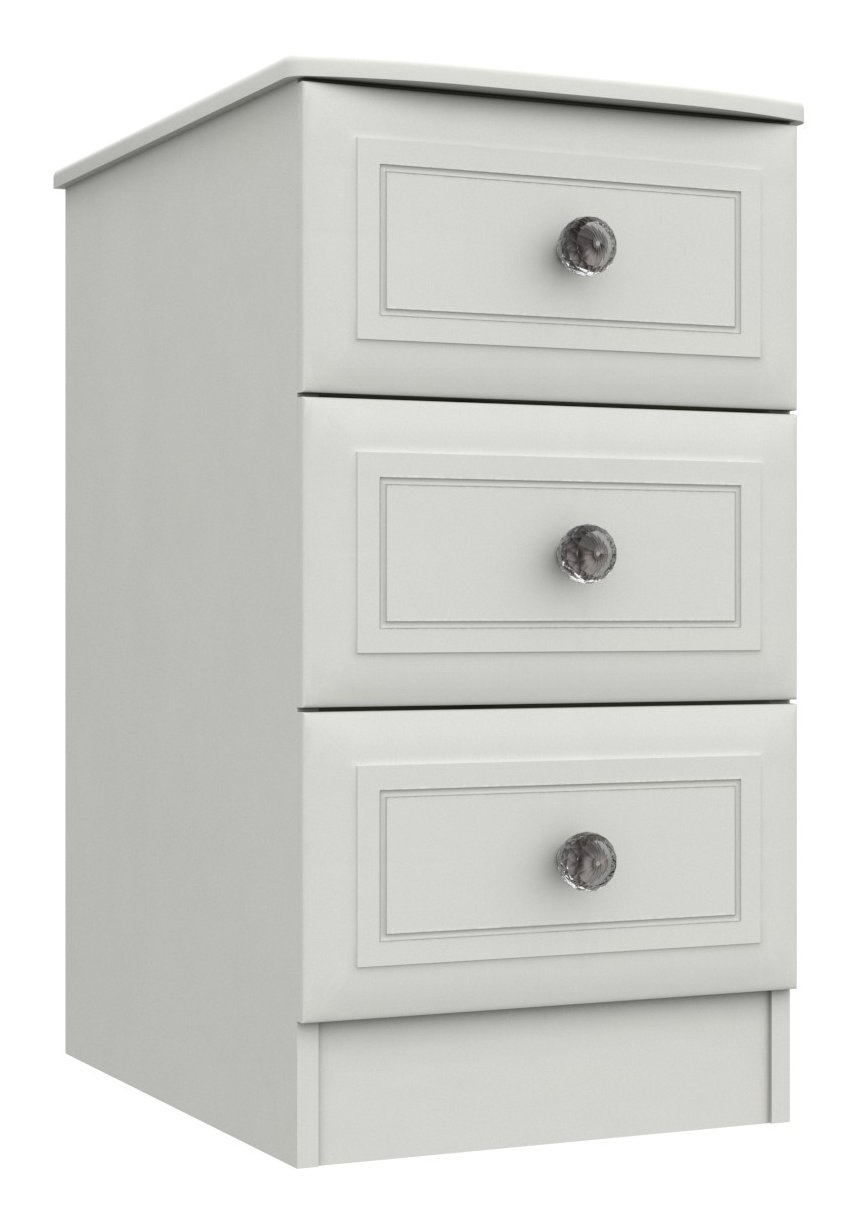 Milton 3 Drawer Bedside Chest - London Lounge