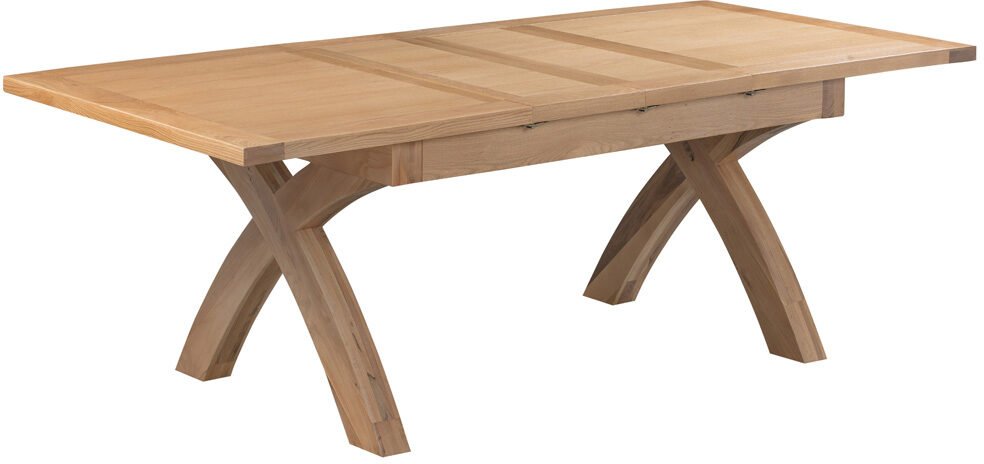 Budleigh Light Oak X-Leg Extending Table - London Lounge